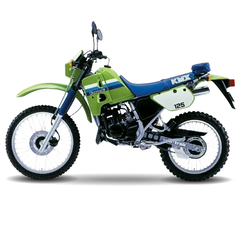 Kawasaki KMX 125 Graphics (1986) Green Model – Hazard Graphics